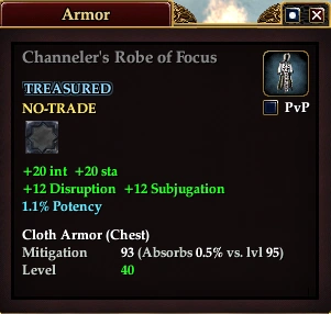 Channeler's Robe of Focus | EverQuest 2 Wiki | Fandom