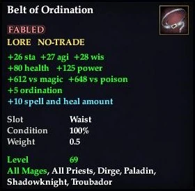 Belt of Ordination | EverQuest 2 Wiki | Fandom