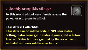 a deathly scorpikis stinger | EverQuest 2 Wiki | Fandom