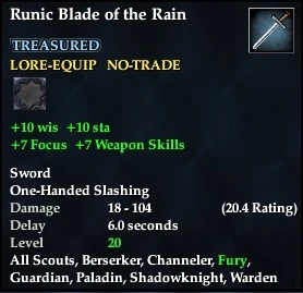 Runic Blade of the Rain | EverQuest 2 Wiki | Fandom