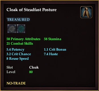 Cloak of Steadfast Posture | EverQuest 2 Wiki | Fandom