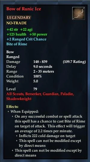 Bow of Runic Ice | EverQuest 2 Wiki | Fandom