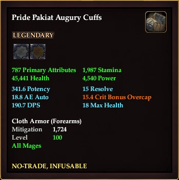 Pride Pakiat Augury Cuffs | EverQuest 2 Wiki | Fandom
