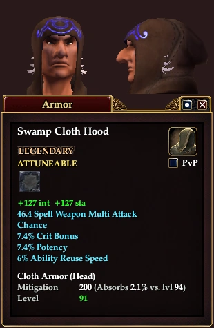 Swamp Cloth Hood | EverQuest 2 Wiki | Fandom
