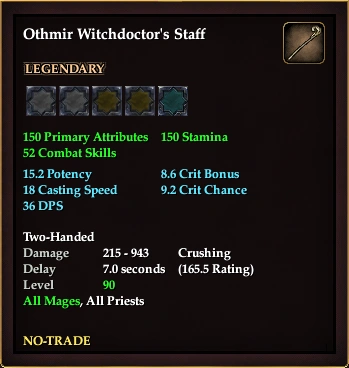 Othmir Witchdoctor's Staff | EverQuest 2 Wiki | Fandom