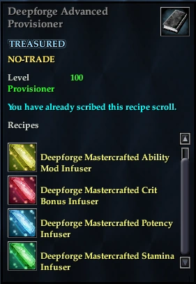 Deepforge Advanced Provisioner | EverQuest 2 Wiki | Fandom