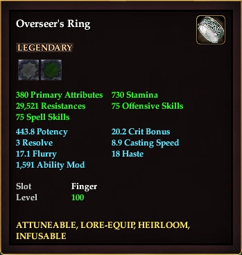 Overseer's Ring | EverQuest 2 Wiki | Fandom