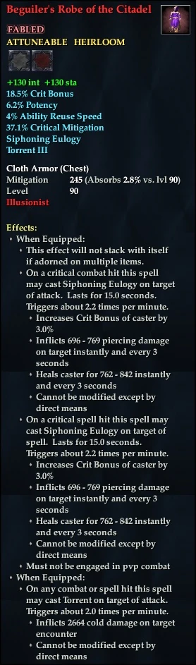 Beguiler's Robe of the Citadel | EverQuest 2 Wiki | Fandom