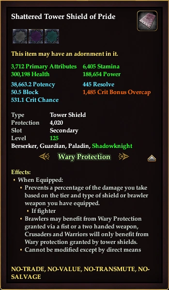 Shattered Tower Shield of Pride | EverQuest 2 Wiki | Fandom