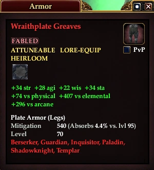 Wraithplate Greaves | EverQuest 2 Wiki | Fandom