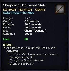 Sharpened Heartwood Stake | EverQuest 2 Wiki | Fandom