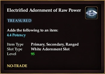 Electrified Adornment of Raw Power | EverQuest 2 Wiki | Fandom