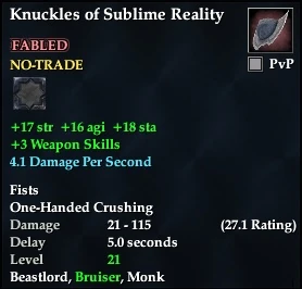 Knuckles of Sublime Reality | EverQuest 2 Wiki | Fandom