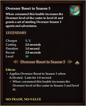 Overseer Boost to Season 5 | EverQuest 2 Wiki | Fandom