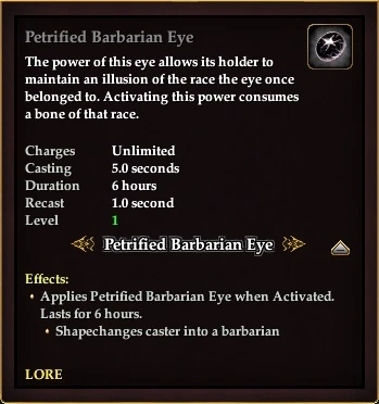 Petrified Barbarian Eye | EverQuest 2 Wiki | Fandom