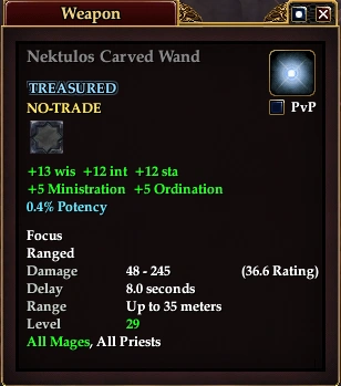 Nektulos Carved Wand | EverQuest 2 Wiki | Fandom