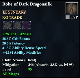 Robe of Dark Dragonsilk | EverQuest 2 Wiki | Fandom