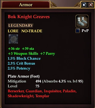 Bok Knight Greaves | EverQuest 2 Wiki | Fandom