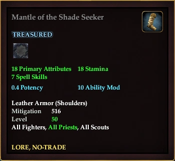 Mantle of the Shade Seeker | EverQuest 2 Wiki | Fandom
