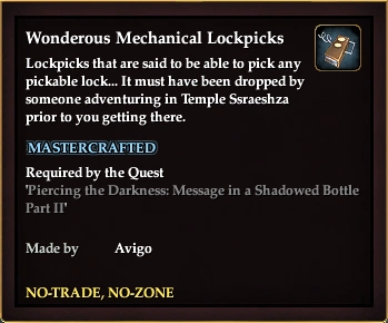 Wonderous Mechanical Lockpicks | EverQuest 2 Wiki | Fandom