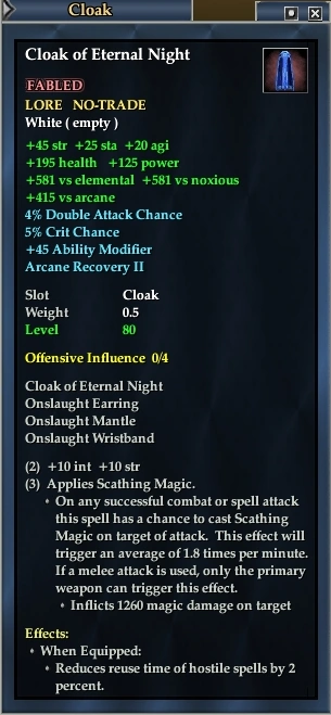 Cloak of Eternal Night | EverQuest 2 Wiki | Fandom