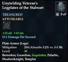 Unyielding Veteran's Legplates of the Stalwart | EverQuest 2 Wiki | Fandom