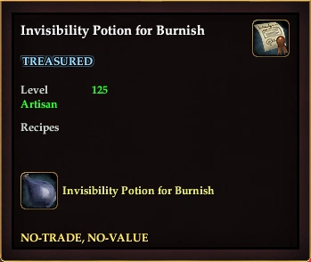 Invisibility Potion for Burnish | EverQuest 2 Wiki | Fandom
