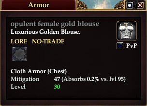 opulent female gold blouse | EverQuest 2 Wiki | Fandom