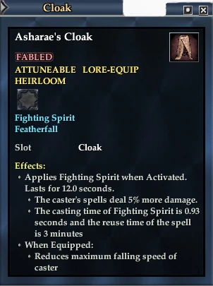 Asharae's Cloak | EverQuest 2 Wiki | Fandom