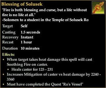 Blessing of Solusek | EverQuest 2 Wiki | Fandom