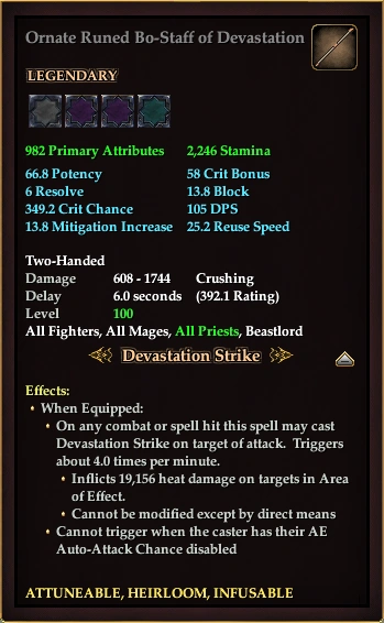 Ornate Runed Bo-Staff of Devastation | EverQuest 2 Wiki | Fandom