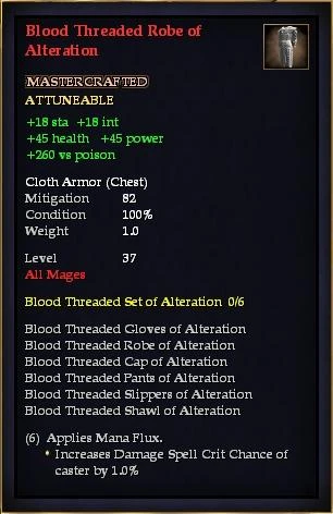 Blood Threaded Robe of Alteration | EverQuest 2 Wiki | Fandom