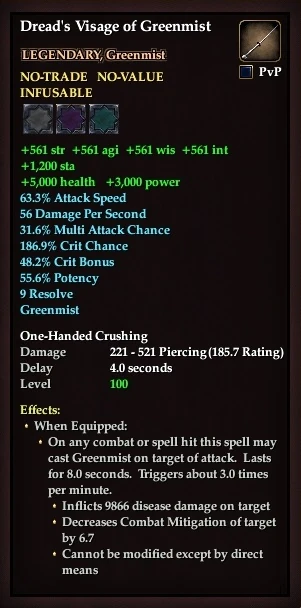 Dread's Visage of Greenmist | EverQuest 2 Wiki | Fandom