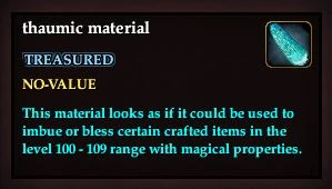 thaumic material | EverQuest 2 Wiki | Fandom