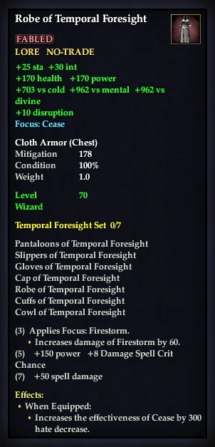 Robe of Temporal Foresight | EverQuest 2 Wiki | Fandom