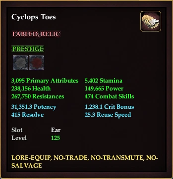 Cyclops Toes | EverQuest 2 Wiki | Fandom