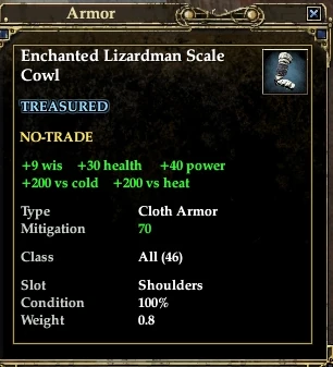 Enchanted Lizardman Scale Cowl | EverQuest 2 Wiki | Fandom