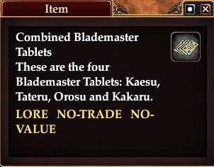 Combined Blademaster Tablets | EverQuest 2 Wiki | Fandom