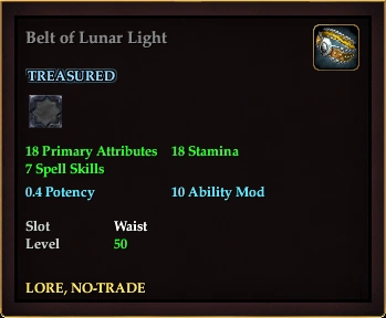 Belt of Lunar Light | EQ2Classic Wiki | Fandom