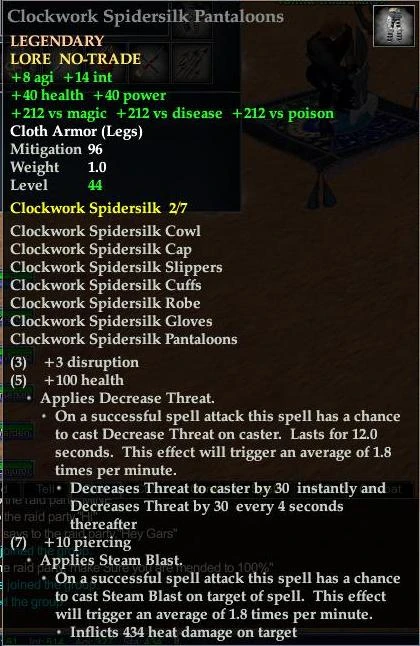 Clockwork Spidersilk Pantaloons | EQ2Classic Wiki | Fandom