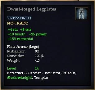 Dwarf-forged Legplates | EQ2Classic Wiki | Fandom