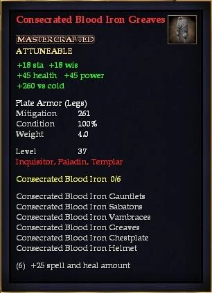 Consecrated Blood Iron Greaves | EQ2Classic Wiki | Fandom