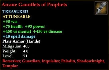 Arcane Gauntlets of Prophets | EQ2Classic Wiki | Fandom