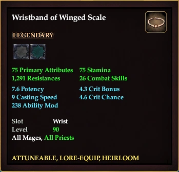 Wristband of Winged Scale | EQ2Classic Wiki | Fandom