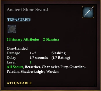 Ancient Stone Sword | EQ2Classic Wiki | Fandom