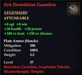 Zek Demolition Gauntlets | EQ2Classic Wiki | Fandom