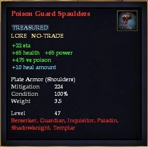 Poison Guard Spaulders | EQ2Classic Wiki | Fandom