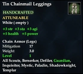 Tin Chainmail Leggings | EQ2Classic Wiki | Fandom