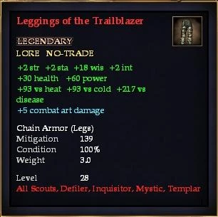 Leggings of the Trailblazer | EQ2Classic Wiki | Fandom