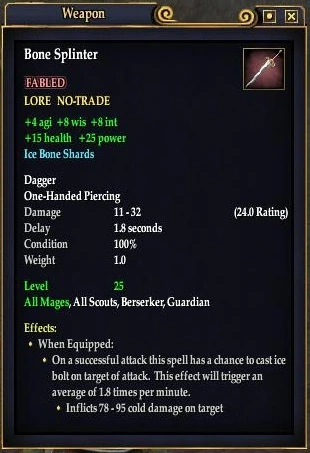 Bone Splinter | EQ2Classic Wiki | Fandom